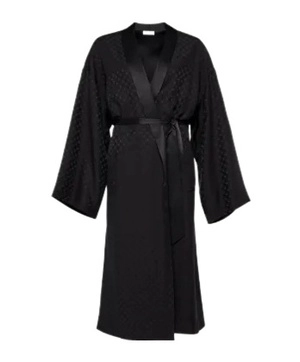 ERES Mondaine Satin-jacquard Robe - Black