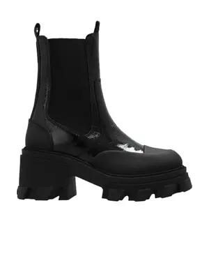 GANNI Chelsea Boots With Lug Sole - Black