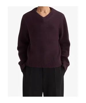 Soft Goat Chunky V-neck Sweater