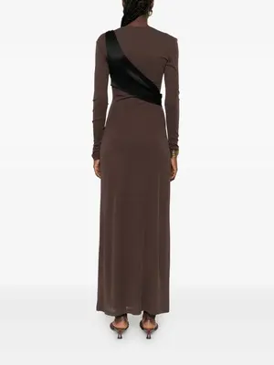 Nanushka Draped Tie-belt Maxi Dress - Green