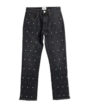 Isabel Marant Étoile Embellished Straight-leg Cropped Jeans