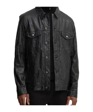 Zadig&Voltaire Leather Button-fastening Jacket - Black