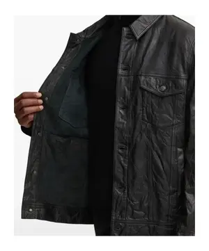 Zadig&Voltaire Leather Button-fastening Jacket