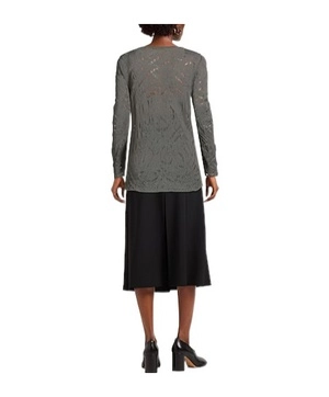 MAXCO. Max&co. Crochet-knit Long Sleeve Crewneck Top