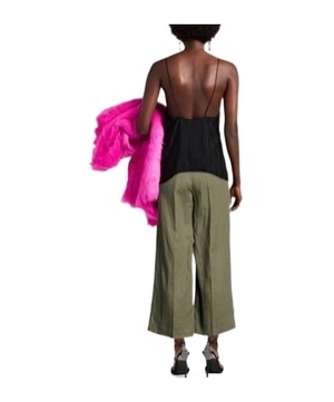 MAXCO. Relaxed Wide-leg Cropped Casual Trousers