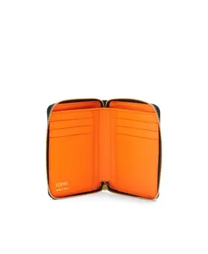 Loewe Knot Compact Zip Wallet In Shiny Nappa Calfskin