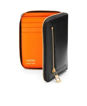 Loewe Knot Compact Zip Wallet In Shiny Nappa Calfskin