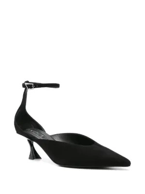 MUGLER 55mm Fang Ankle-strap Pumps