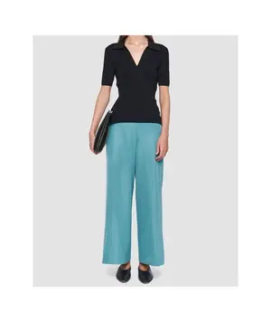 JOSEPH Ribbed Polo-neck Top