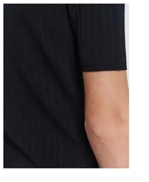 JOSEPH Ribbed Polo-neck Top