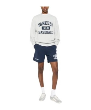 SPORTY  RICH Sporty & Rich Baseball Print Sweatshirt