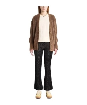 GANNI High-waisted Lace Flared Trousers