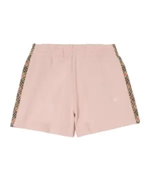Burberry Check Trim Cotton Shorts
