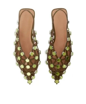 Attico Embellished Caged Sandals