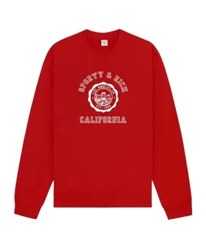 SPORTY  RICH Sporty & Rich Graphic Print Crewneck Sweatshirt