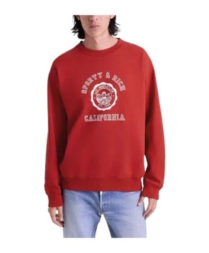SPORTY  RICH Sporty & Rich Graphic Print Crewneck Sweatshirt