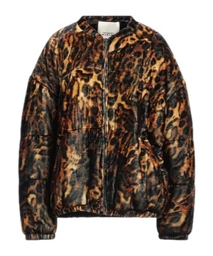 Isabel Marant Étoile Leopard Print Velvet Padded Coat