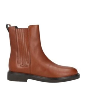 Tory Burch Round-toe Flat Ankle Boots