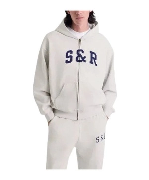 SPORTY  RICH Sporty & Rich Logo Zip Hoodie