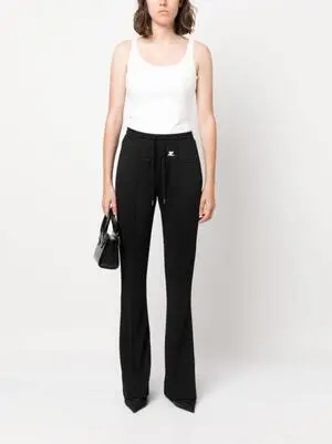 COURREGES Courrèges Drawstring Pleated Bootcut Pants