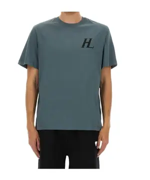Helmut Lang Logo-print Cotton T-shirt - Blue