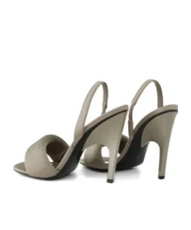 Attico 105 Mm Stiletto Heel Slingback Sandals - Nude