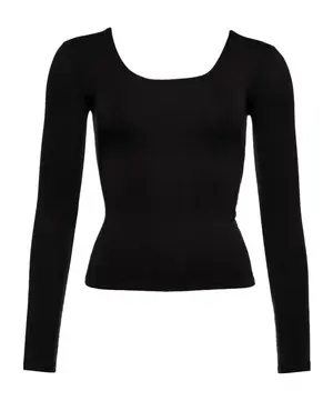 ERES Twist-back Long-sleeved Top - Black
