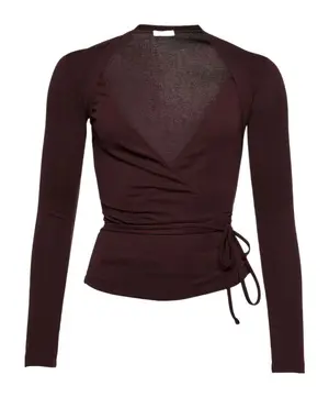 ERES Wrap Long-sleeved Cardigan