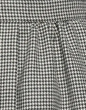Max Mara Houndstooth Flannel Flared Skirt