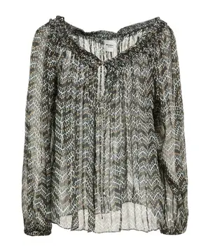 Isabel Marant Étoile Colorful Bohemian Top - Gray
