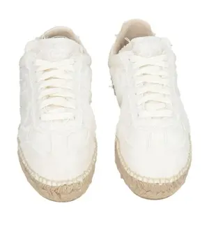 MAISON MARGIELA Canvas And Straw Woven Shoes