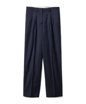 Miu Miu Tailored Pinstriped Trousers - Navy