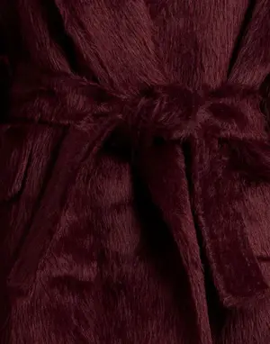 Max Mara Belted Long Sleeve Coat - Brown