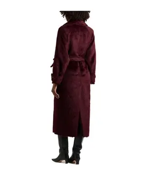 Max Mara Belted Long Sleeve Coat - Brown