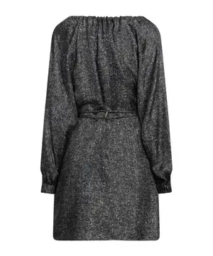 Max Mara Long Sleeve Tie Neck Dress With Pocket Detail