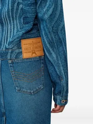 JEAN PAUL GAULTIER Swirl-pattern Denim Jacket