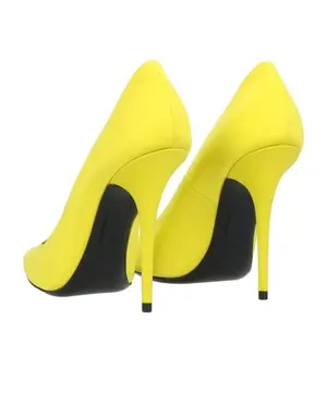 Saint Laurent Satin Pointed Toe Stiletto High Heel Pumps
