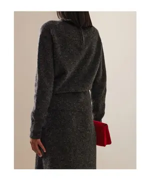 Closed Mock-neck Long-sleeve Sweater