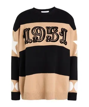 Max Mara Striped Lightweight Knitted Sweater - Black
