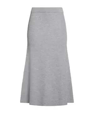 Max Mara Lightweight Wool Ribbed Knit Skirt