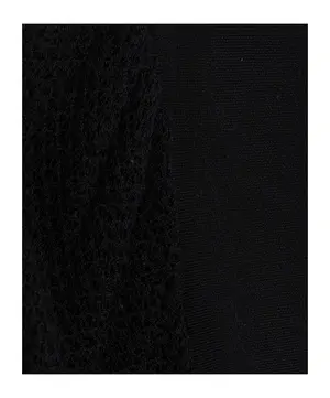 Chloé Crewneck Knit Top With Lace Puff Sleeves