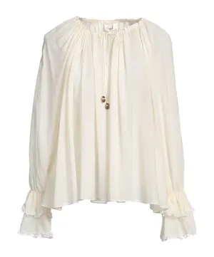 Chloé Bohemian-style Long-sleeve Shirt With Appliqués And Lace Trims
