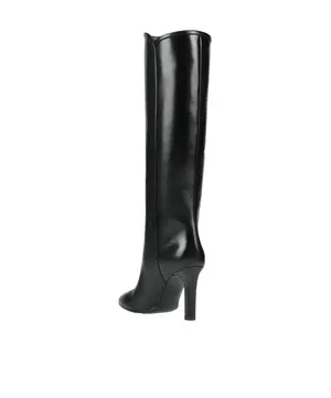 Saint Laurent Simple Leather Boots - Black
