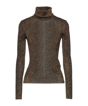 Saint Laurent Solid Color Lightweight Knit Sweater - Brown