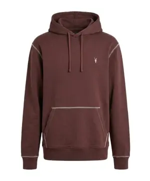 ALLSAINTS Amir Contrast-stitch Hoodie - Red