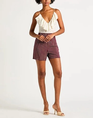 Saint Laurent Striped Woven Shorts