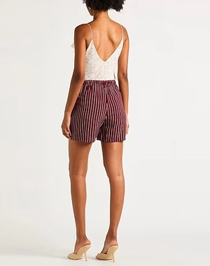 Saint Laurent Striped Woven Shorts