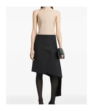COURREGES Halter-neck Jersey Bodysuit With High Collar And Logo Detail