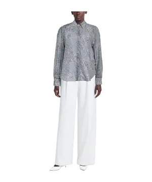 Brunello Cucinelli Satin Floral Shirt