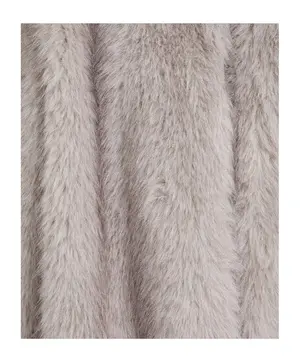 Max Mara Round Neck Faux Fur Coat